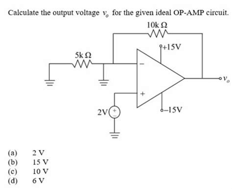 Calculate The Output Voltage Vo For The Given Ideal Op Circuit