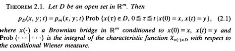 reference request how does the conditional wiener measure work mathoverflow