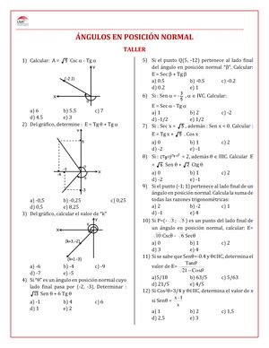 Taller 4 Matematica práctica IDENTIDADES TRIGONOM TALLER