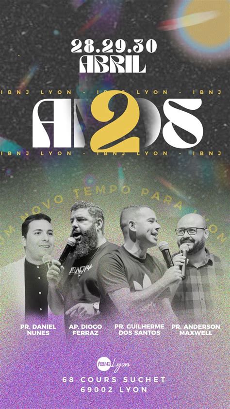 Flyer Conferência IBNJ Lyon Flyer Culto Banner Igreja Cartaz