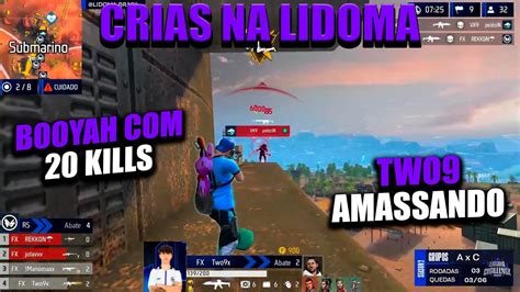 CRIAS NA LIDOMA CRIAS AMASSARAM BOOYAH 20 KILLS TWO9 QUASE FEZ