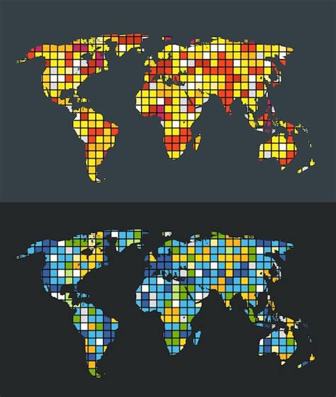 Premium Vector World Map Infographic Template Design Elements