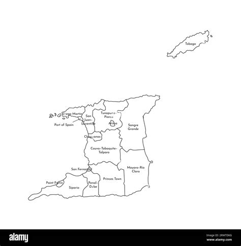 Vector Isolated Illustration Of Simplified Administrative Map Of