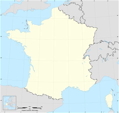 Carte De France Vierge Voyages Cartes