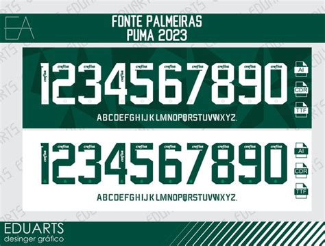 Fonte Tipografia Camisa Palmeiras Puma 2023 Lancamento Elo7