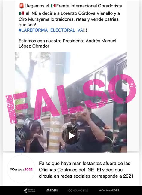 FALSO Que Haya Manifestantes Afuera De Las Oficinas Centrales Del INE