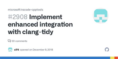 Implement Enhanced Integration With Clang Tidy Issue 2908