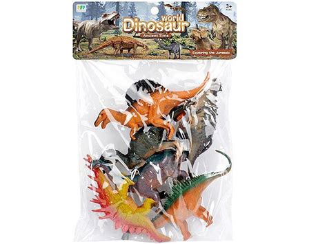 DUŻY ZESTAW DINOZAURÓW FIGURKI DINOZAUR JURASSIC Dinozaury 6 szt