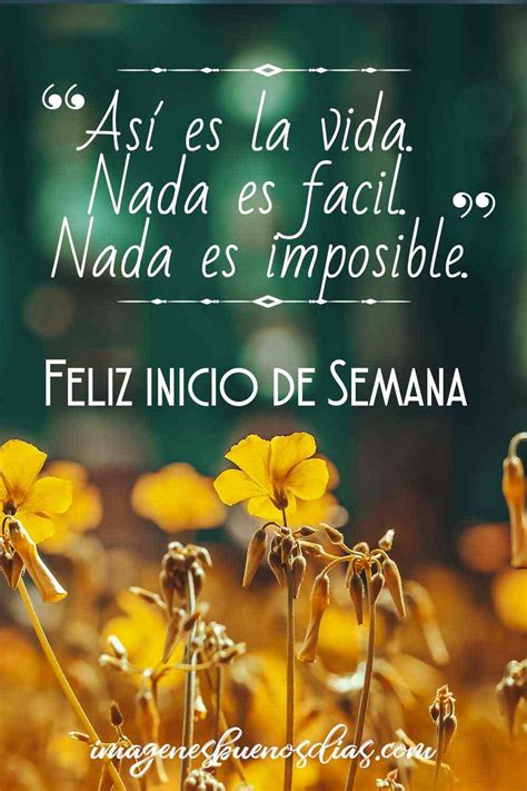 Feliz inicio de semana Imágenes Buenos Días