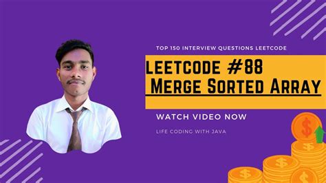 Merge Sorted Array LeetCode 88 Arrays Java YouTube