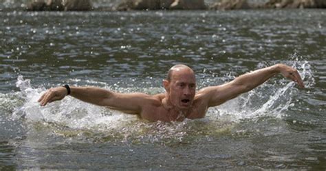 Vladimir Putin Strikes Macho Half Naked Poses For Official Photos