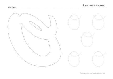 Dibujos Para Colorear Y Trazar Trazar Y Colorear La Vocal O The