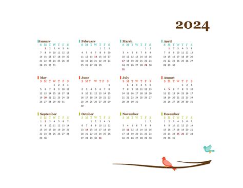 2024 Calendar Canada Printable 2024 Calendar Pdf Word Excel Free