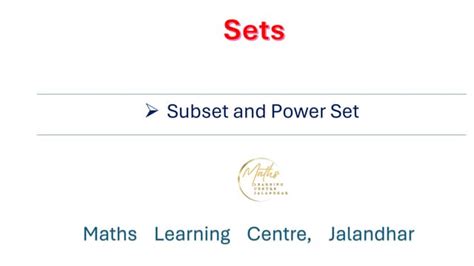 subset and power set sets relations and funtions ppt