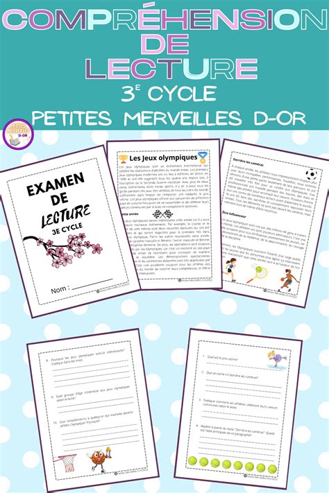 Voici Une Compr Hension De Lecture De Pages Sous Forme D Examen