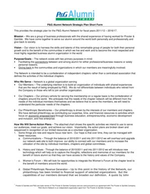 Fillable Online P G Strat Plan Short Form 4 04 11 Fax Email Print