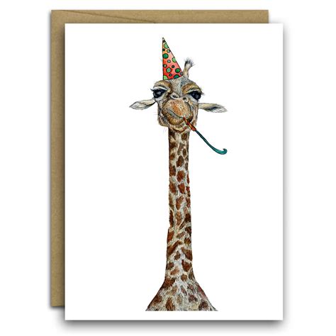 Hotaden 3D Giraffe Karten Geburtstag Mit Umschlag Aufkleber Cut