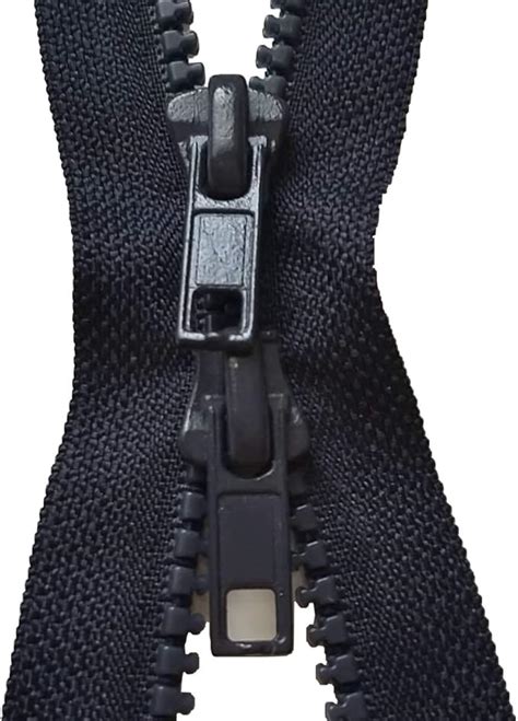 Zip Con Doppio Cursore Colore A Scelta Nero Blu Navy Cachi Apribile