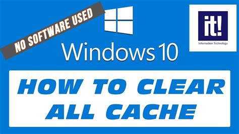 How To Clear All Cache In Windows 10 YouTube