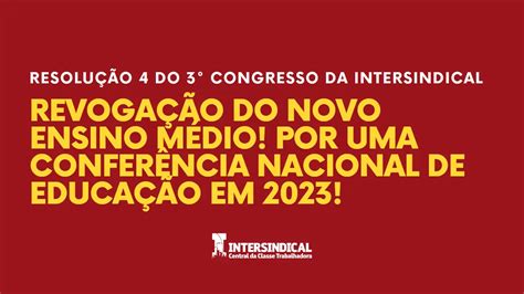 REVOGAÇÃO DO NOVO ENSINO MÉDIO