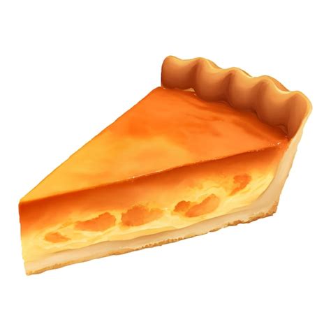 Premium Vector Pumpkin Pie Slice Isolated Hand Drawn Painting