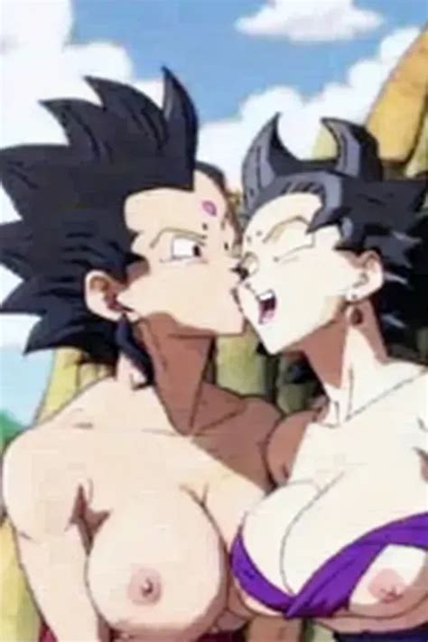Dopamine Girl Kale And Caulifla From Dragon Ball Super Kissing