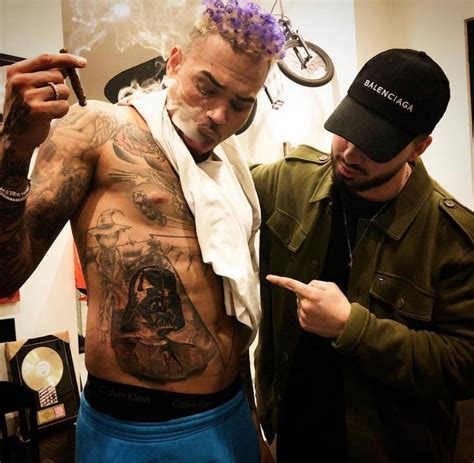 Chris Brown Inner Arm Tattoos