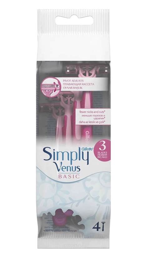 Gillette Venus Simply3 Basic Tek Kullanımlık Tıraş Bıçağı 4 lü