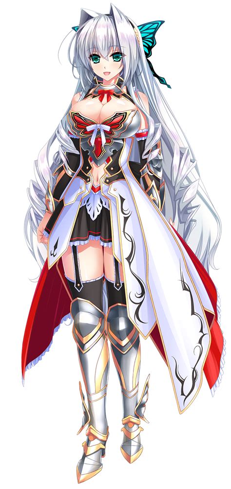 Safebooru 1girl Amasaka Takashi Aqua Eyes Armor Bare Shoulders Breastplate Breasts Cleavage