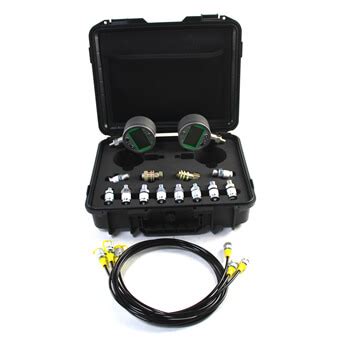 DPG Case Hydraulic Pressure Test Kit Digital Pressure Gauges 10000 PSI