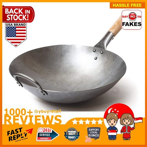 BML Craft Wok Traditional Hand Hammered Carbon Steel Pow Wok With