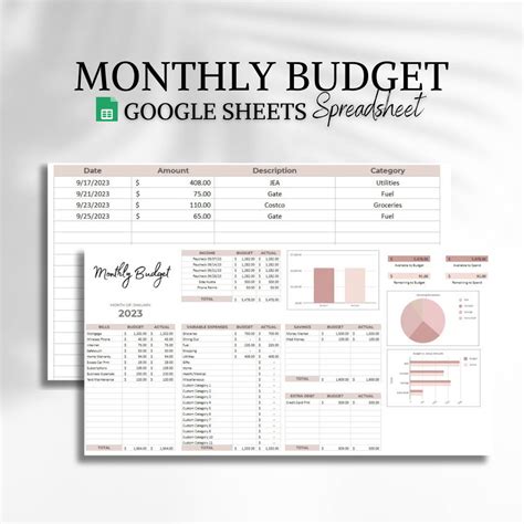 Simple Budgeting Spreadsheet For Google Sheets Undated Monthly Budget