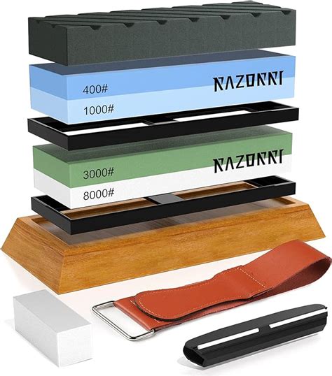 Razorri Kit de pierre à aiguiser pour couteaux Pierres à aiguiser