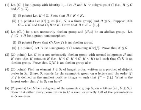 VIDEO Solution 1 Let G Be A Group With Identity IG Let H And K
