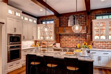 41 Amazing Kitchens Design Ideas With A Brick Wall Exposed Brick