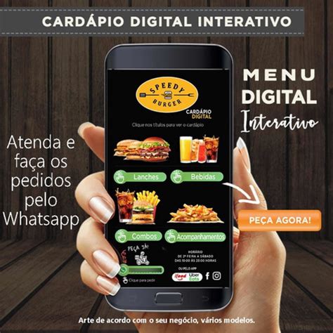 Cardápio Digital Interativo Pedidos Online Parcelamento sem juros