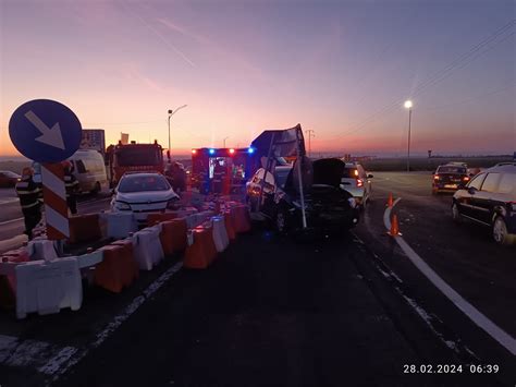 UPDATE Accident pe DN1 în sensul giratoriu de la MRS Trafic îngreunat