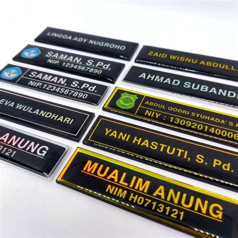Jual Papan Nama Name Tag Akrilik Kuningan Magnet Shopee Indonesia