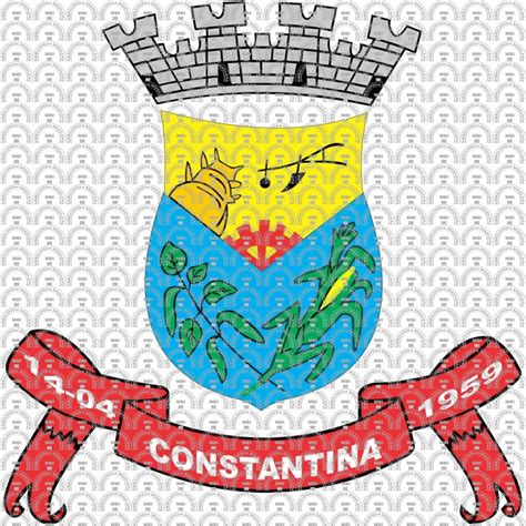 Brasão e Bandeira do Município de Constantina RS mbi br