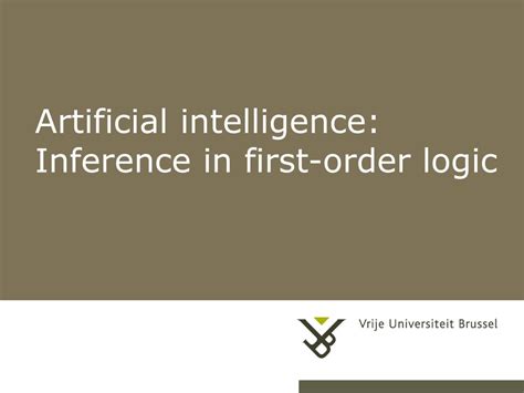 ppt artificial intelligence inference in first order logic powerpoint presentation id 9446813