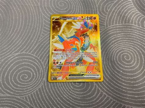 CARTE POKÉMON KORAIDON EX Gold Secrète 254 198 EV01 Écarlate et Violet