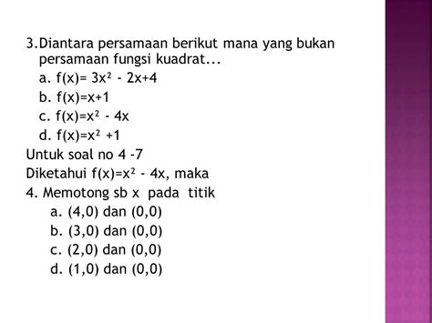 23 Contoh Soal Fungsi Kuadrat Kuliah Frankie Parsons