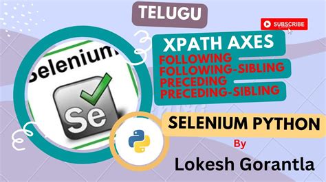 Part Xpath Axes Methods Following Following Sibling Preceding