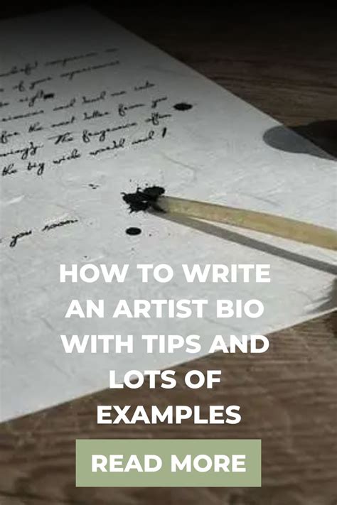 How To Write An Artist Bio With Tips And Lots Of Examples In 2024