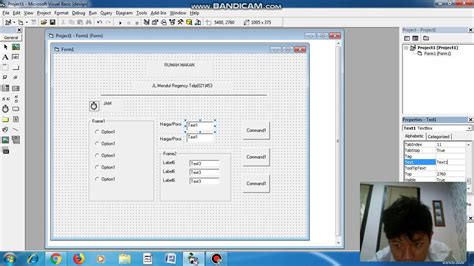 cara membuat program visual basic rumah makan part1 youtube