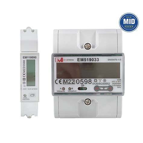 1 3 Phase MID Bidirectional Energy Meter With RS485 Modbus For PV Solar