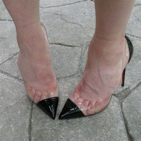 Feet Veins Clear Pumps Beautiful Heels Female Feet Ballerina Shoes Leather High Heels Foot