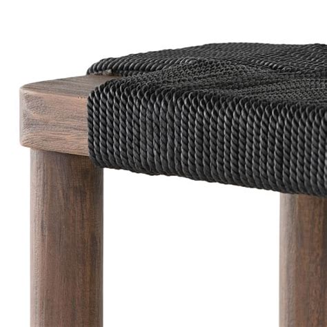 Mahogany Woven Rope Counter Stool West Elm