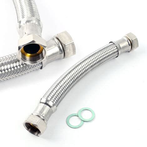 XPOtool Tuyau blindé Flexible 600mm DN25 Raccord 2x 1 30 29mm Acier