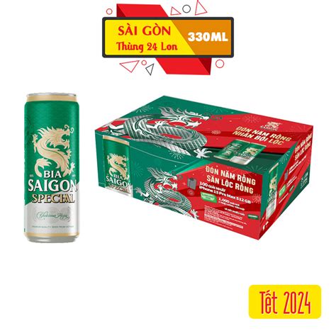 Bia Sài Gòn SPECIAL Xanh mẫu Tết 2025 Thế giới Quà Tết Cao Cấp Ý Nghĩa